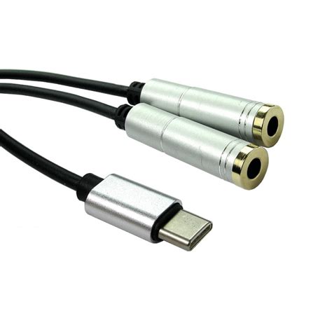 30cm USB Type C To 2 X 3 5 Mm Audio Splitter Cable USB From Cables Direct Ltd UK