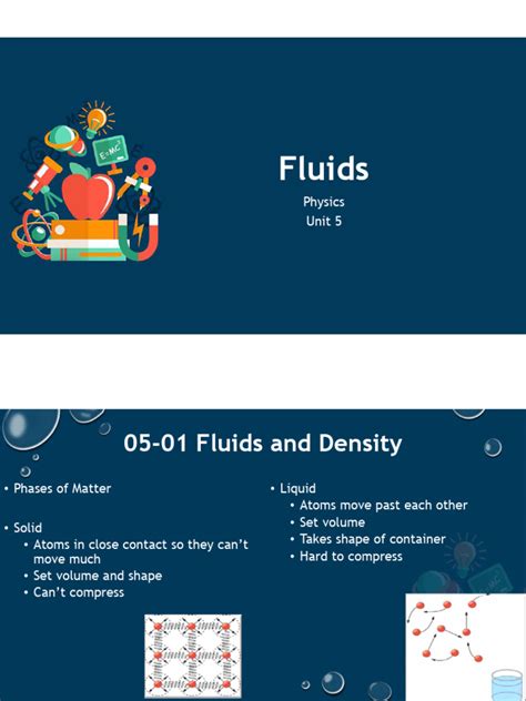 Fluids Pascals Principle Pdf Pressure Density