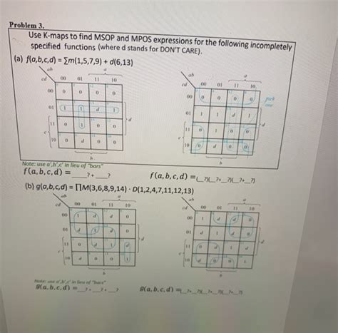 solved problem 3 use k maps to find msop and mpos