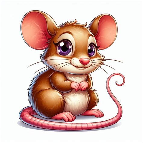 Cute Mouse Vector Cartoon Illustration White Background Premium Ai Generated Vector