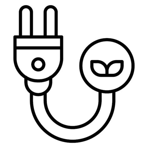 Premium Vector Eco Power Socket Vector Illustration Style