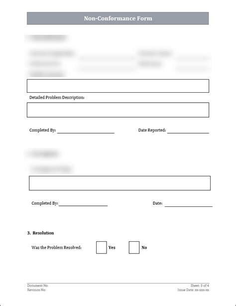 Iso 45001 Non Conformance Form Template Iso Templates And Documents Iso 45001 Non Conformance Form Template Iso Templates And Documents