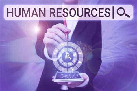 Handwriting Text Human Resources Word Written On The Showing Who Make Up The Workforce Of An