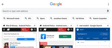 Chromes Crowded Grid Tab Switcher Gets Trending Search Suggestion Chips