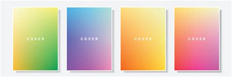 Multicolor Gradation Modern Cover Design Layout Background Template Collection Vector 30520049