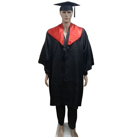 Black And Red Unisex Convocation Graduation Gown Set For Advocate Size Small At Best Price In
