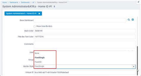 Modifying Dashboard Border Styles Aptify Support