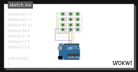 Key Pad Wokwi Esp32 Stm32 Arduino Simulator
