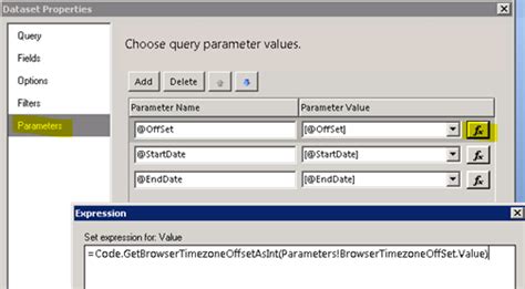 report creation leveraging timezone offsets for your current browser