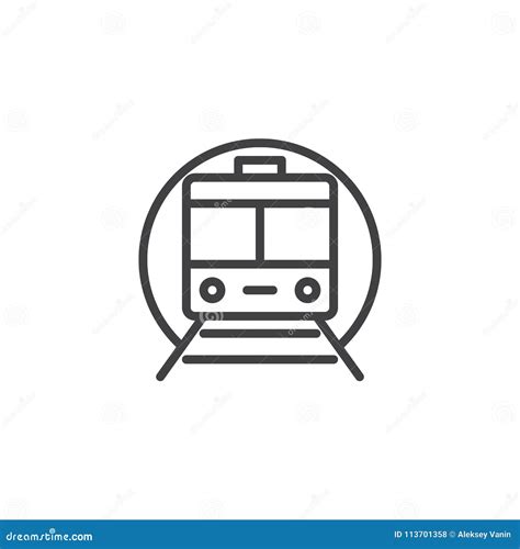 Train Subway Outline Icon Stock Vector Illustration Of Editable 113701358