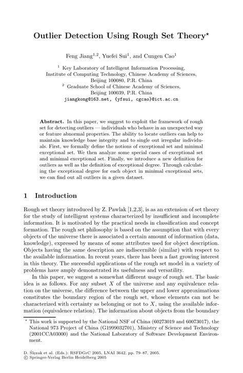 Pdf Outlier Detection Using Rough Set Theory