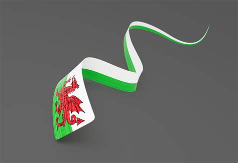 웨일즈의 3d 국기 3d 물결 모양 반짝이는 웨일즈 리본 깃발 회색 배경 3d 일러스트 레이 션 0명에 대한 스톡 사진 및 기타 이미지 Istock