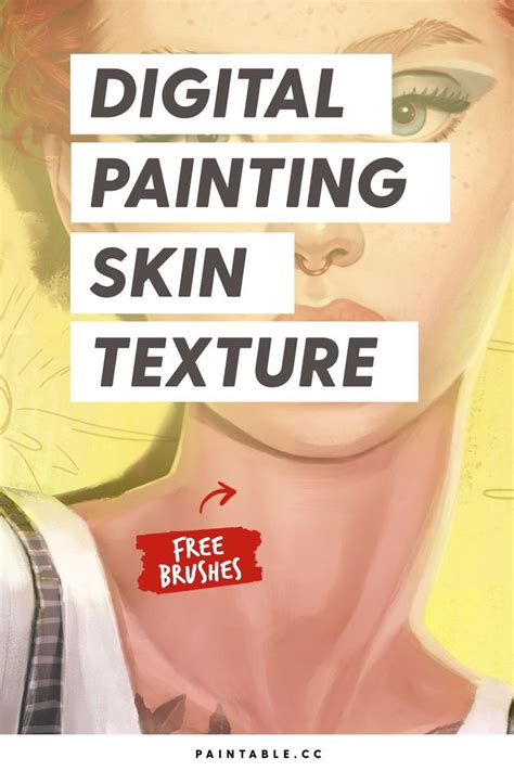How To Paint Realistic Skin Texture With Paintable Brushes Digital Painting Skin Textures