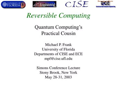 Ppt Reversible Computing Powerpoint Presentation Free Download Id