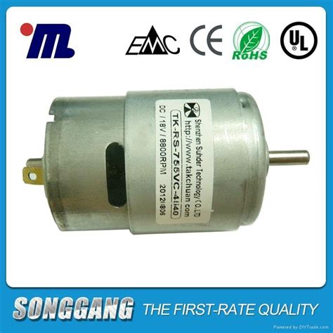 18V 8800RPM micro carbon brush DC motor TK-RS-755VC-4540 for sewing ...