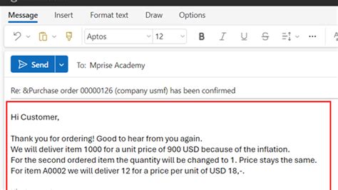 Processing Vendor Emails Automatically In D365fo Purchase Orders With