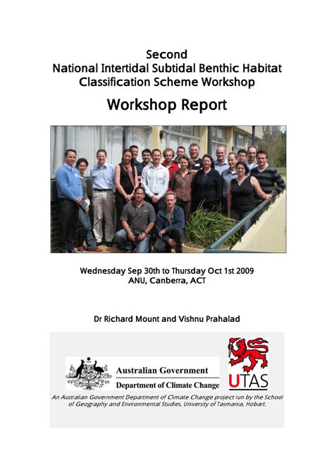 Pdf Second National Intertidal Subtidal Benthic Habitat Classification Scheme Workshop Report