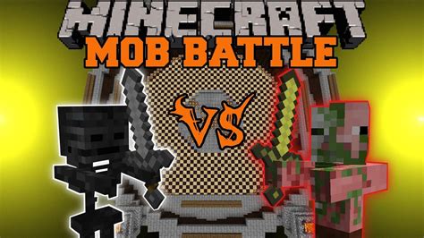 Zombie Pigman Vs Wither Skeleton Minecraft Mob Battle Arena Battle
