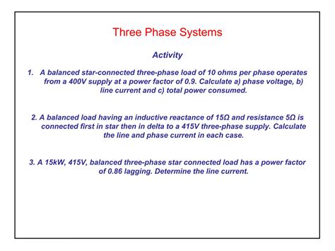 Elect Principles Three Phase Systems PPT