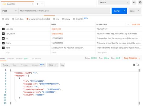 Portable No Code Way Of Sending An Sms With Nexmo