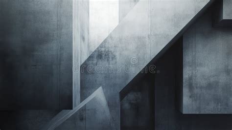 Abstract Geometric Shapes Create A Modern Architectural Composition In Grey Stock Illustration