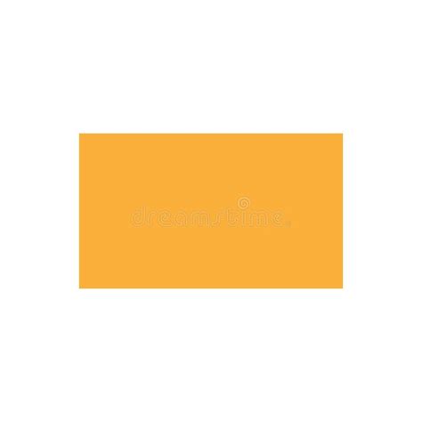 Orange Rectangle Basic Simple Shapes Isolated On White Background Geometric Rectangle Icon 2d