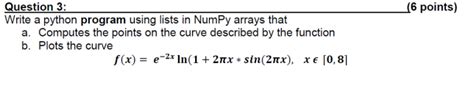 Solved Points Question Write A Python Program Using Chegg