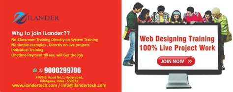 professional web designing training in hyderabad with live projects in