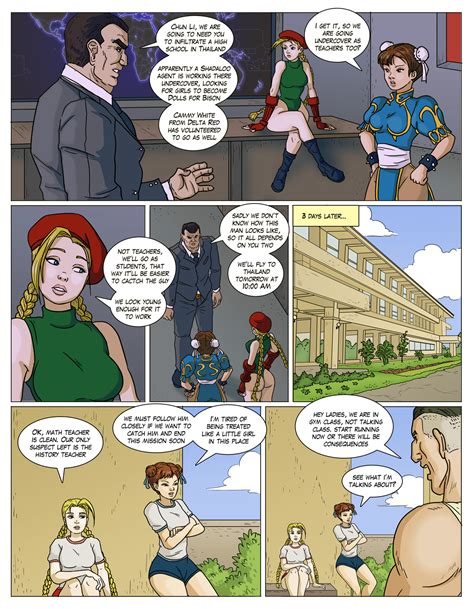 Rule 34 Alt Cor Altcor Blonde Hair Blue Eyes Brown Hair Cammy White Chun Li Comic Dialogue
