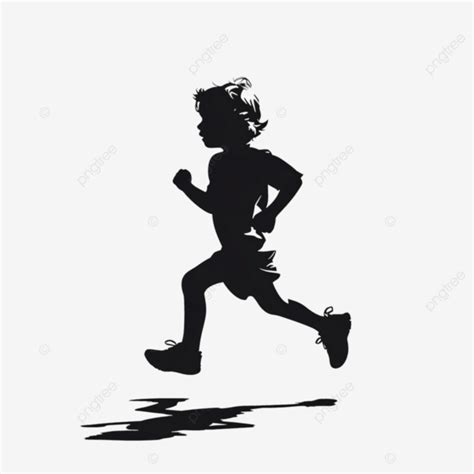 달리는 아이 검은 벡터 간단한 어린이 운영 달리기 Png 일러스트 및 이미지 에 대한 무료 다운로드 Pngtree