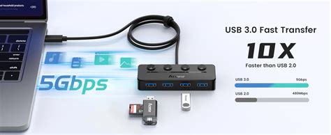 Amazon Com Aceele USB C Hub USBC To Ports USB Hub With Type C Power Port And Individual
