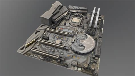 Asrock Z390 Taichi Ultimate Motherboard Buy Royalty Free 3d Model By