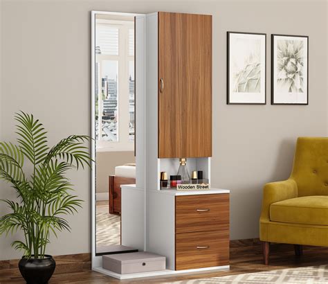 Buy Selena Engineered Wood Dressing Table With Cabinet And Pull Out