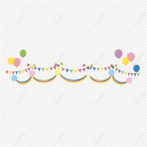 풍선 리본 테두리 Png 일러스트 무료 다운로드 Lovepik