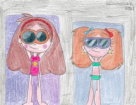 Mabel And Jessika Relaxing At The Beach By Toonguy971st On Deviantart