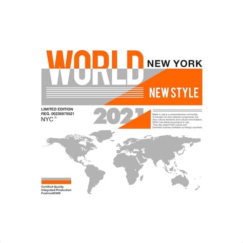 new york world style simple mode vintage vecteur premium