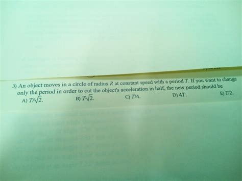 Solved 3 An Object Moves In A Circle Of Radius R At