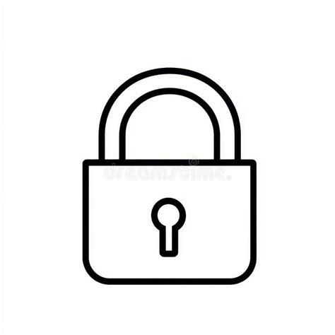 The Minimalist Icon Of A Padlock In The Closed State Representing Security Measures Data