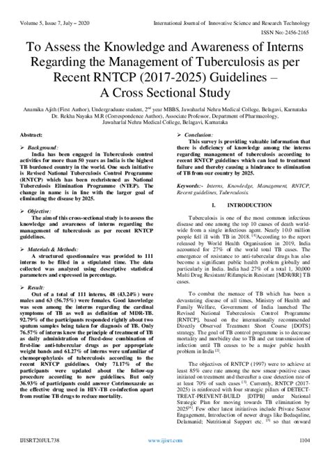 Pdf To Assess The Knowledge And Awareness Of Interns Regarding The