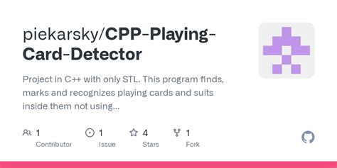 Github Piekarsky Cpp Playing Card Detector Project In C With Only Stl This Program Finds