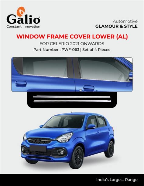 Buy Aluminium Maruti Suzuki Celerio Window Frame Cover Lower Kit