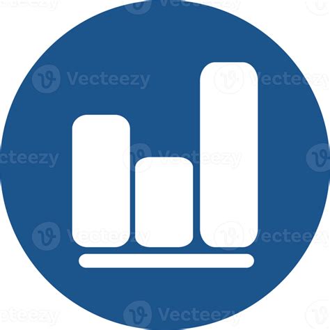 Business Graph Icons Design In Blue Circle 14031893 Png