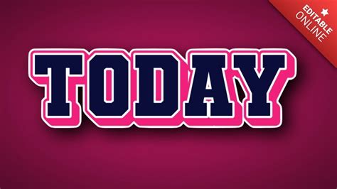 Today Text Effect Generator