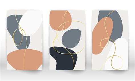 현대 추상회화 기하학적 모양 집합입니다 추상 핸드 그린 수채화 효과 디자인 요소 현대 미술 프린트 낙서 모양의 현대적인 디자인 0명에 대한 스톡 벡터 아트 및 기타 이미지