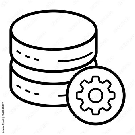 Relational Database Management System Concept Datafication Vector Icon Design Big Data Symbol