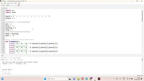 Soma Sivakrishna On Linkedin Pythoninternship Tictactoegame Pythonprogramming Internpe