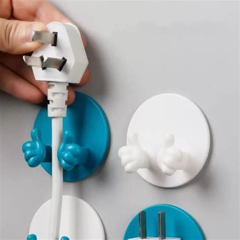 Cable Organizer Self Adhesive Thumb Key Holder Hook Plug Holder Bag