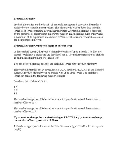 Product Hierarchy Config Pdf Hierarchy Data