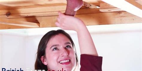 Naughty Uniformed Brunette Ellie Milks A Cock At The Milking Table