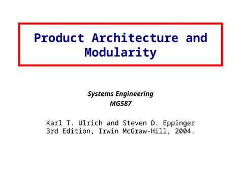 PPT Product Architecture And Modularity DOKUMEN TIPS